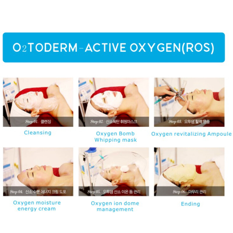 O2toDerm Oxygen Facial Beauty Machine With Dome Mask Skin Rejuvenation ...