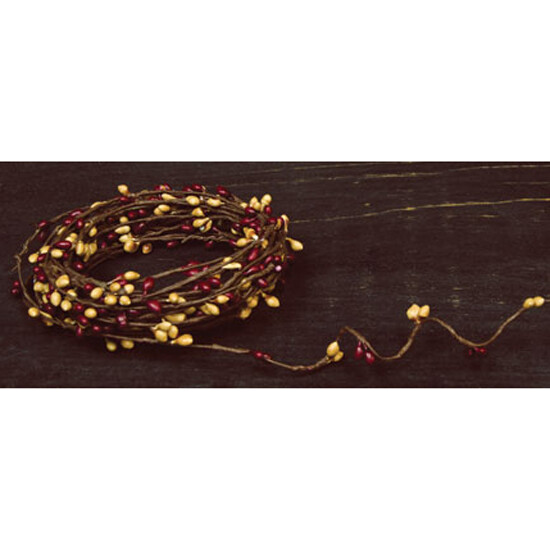 Pip Berry String Garland 18 Feet Long - Burgundy & Old Gold - Floral ...