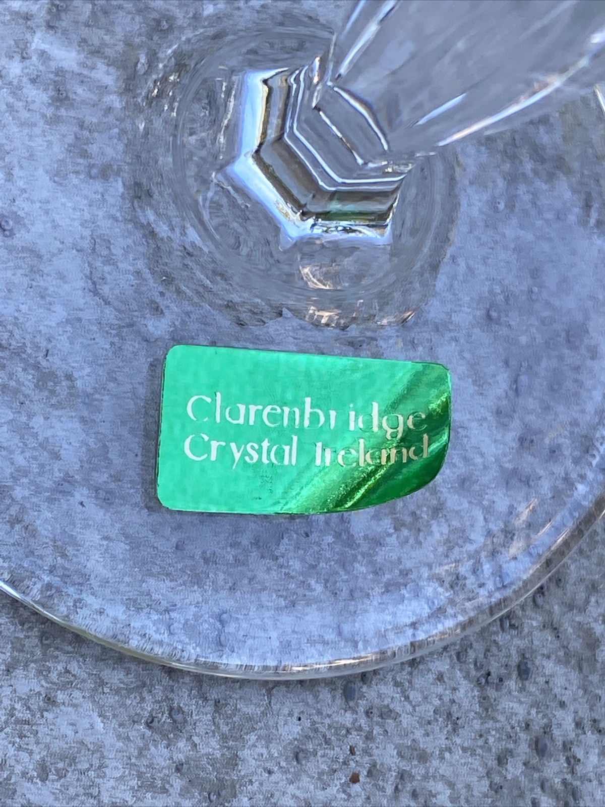 Vintage CLARENBRIDGE IRISH CRYSTAL 24% Lead Crystal- 3Large Wine Glass ...