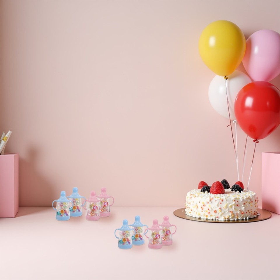 20pcs Baby Shower Favor Bottles, Milk Bottle Candy Box With Handle ...