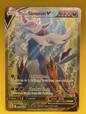 Hisuian Samurott V 176/189 Pokémon Astral Radiance Full Art Ultra Rare ...
