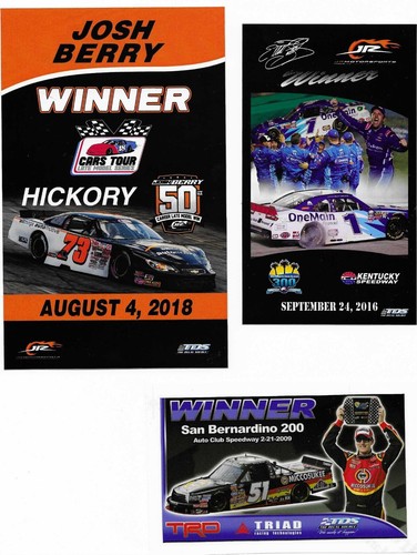 6 TEAM-ISSUED NASCAR RACE-WINNER STICKERS - JR MOTORSPORTS, ROUSH ...