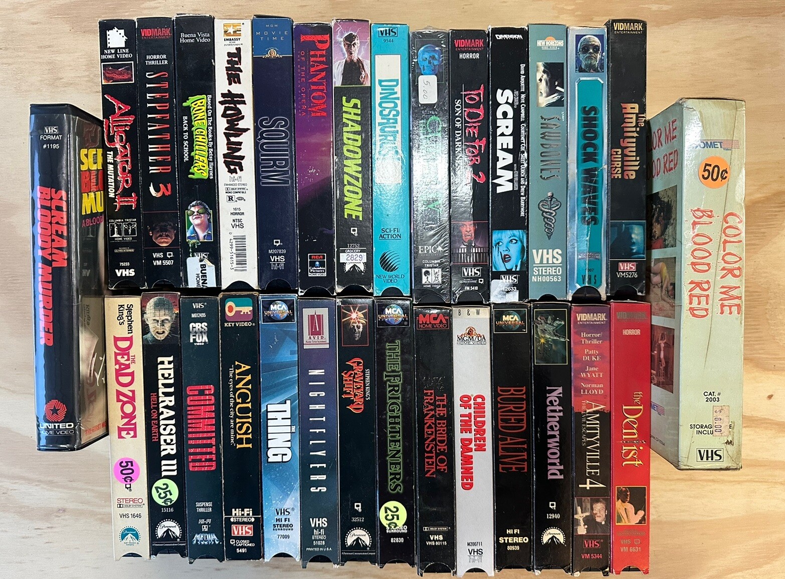 [MOLD] ☣️ Very Rare Horror Lot 30 Tapes Color Me Blood Red - Cult ...
