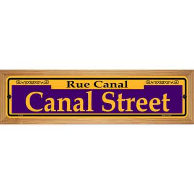 Canal Street Purple Novelty Wood Mounted Small Metal Street Sign WB-K ...
