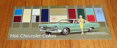 Original 1966 Chevrolet Exterior Colors Sales Brochure Corvette Corvair ...