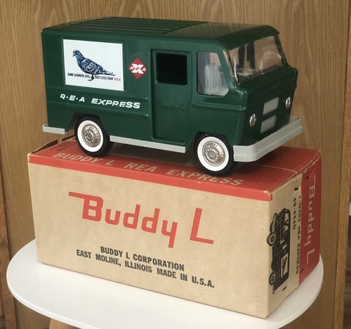 Vintage Buddy L REA Express Delivery Van Pressed Steel Toy Truck W/Box ...