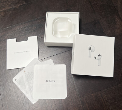 White Apple Air Pods manual + cardboard box case NO CHARGER OR AIR PODS ...