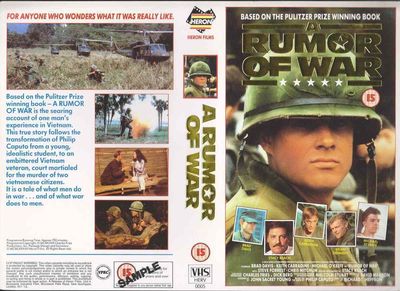 A Rumor Of War, War, VHS Video Promo Sample Sleeve/Cover #8596 | eBay UK