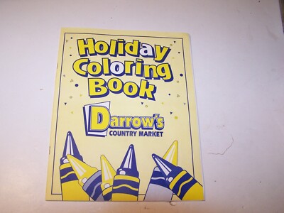 Vintage Holiday Coloring Book Darrow's Country Market Baraboo WI new no ...