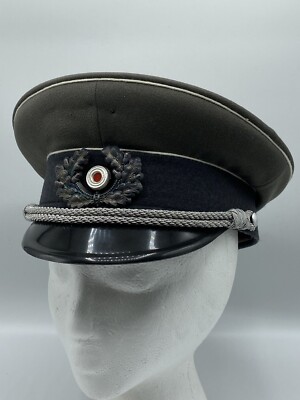 East German Border Guard DDR Army Enlisted Service Visor Hat 2 Wreaths ...