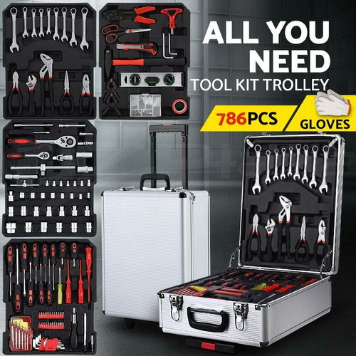 Comprehensive 786pcs Tool Kit Set Box Trolley Case wheels Four inserts ...