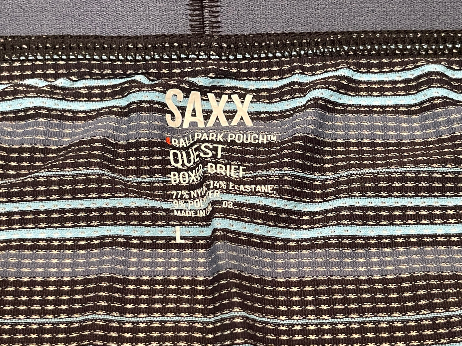 SAXX QUEST PERFORMANCE MESH BOXER BRIEF SUNRISE STRIPE SIZE L | eBay
