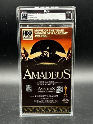 Amadeus VHS 1987 Academy Cover HBO Video Sealed New IGS 8.5 9 Graded ...