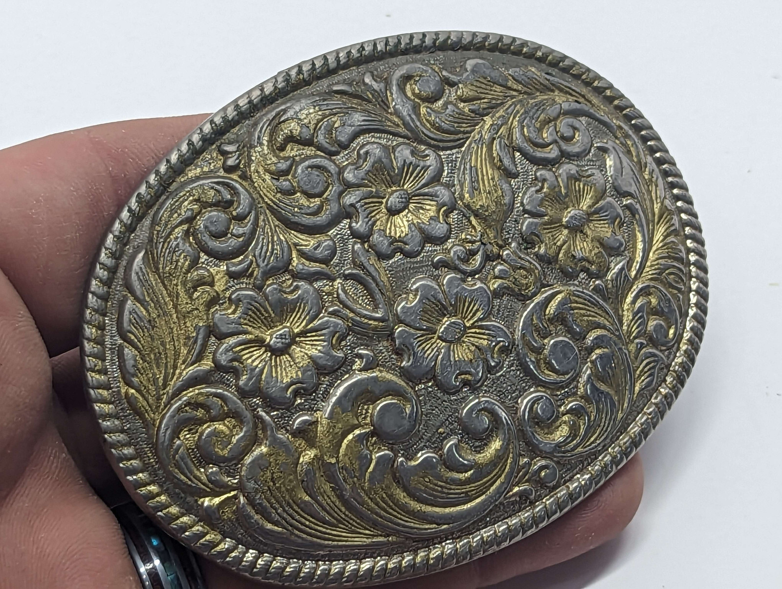 Chambers Phoenix 24K Gold Plate Western Floral Belt B… - Gem