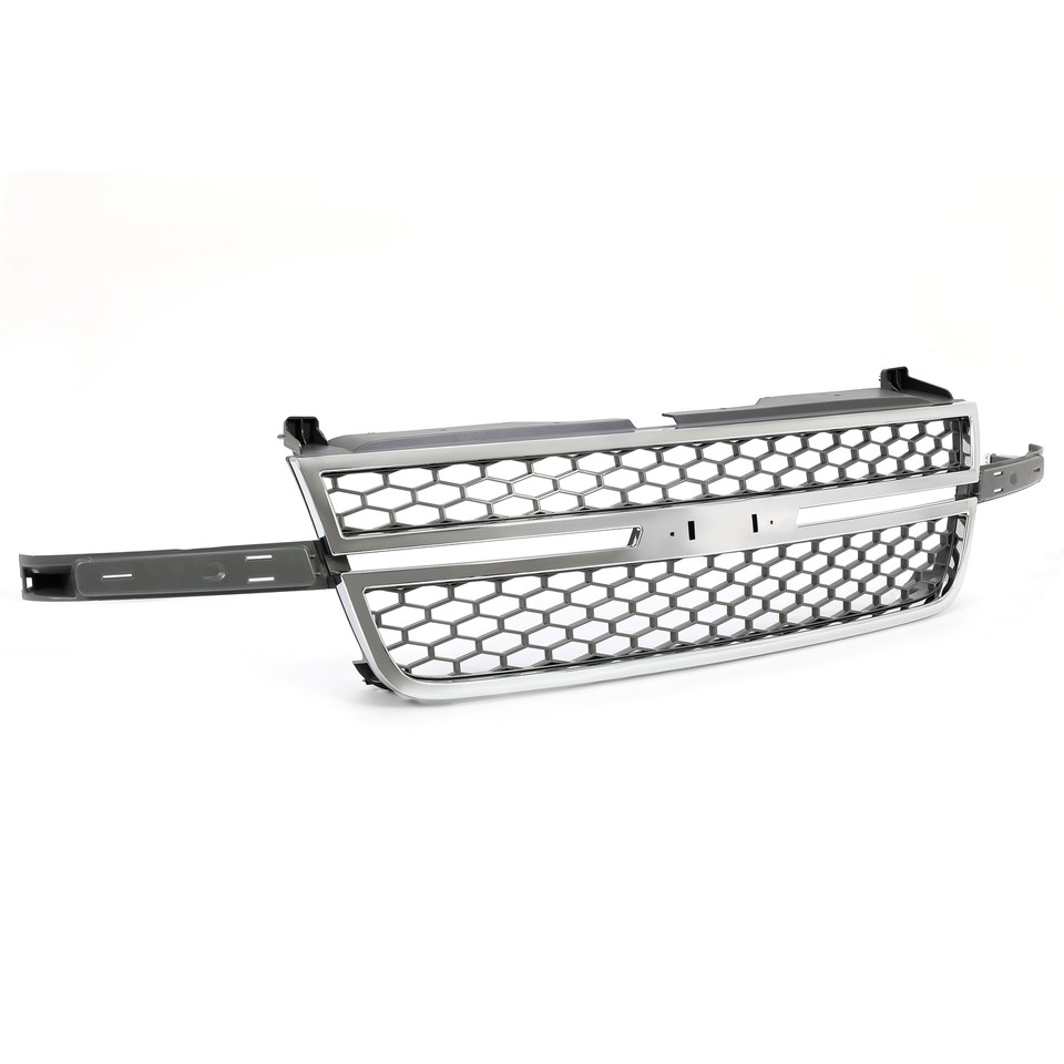 Chrome Grille Honeycomb Grill For 2003-2007 Silverado 1500 2500 3500 HD Pickup | eBay