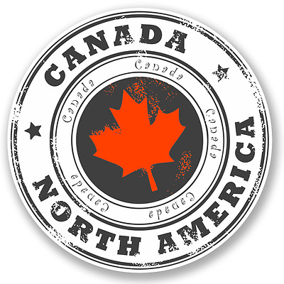 2 x Canada Vinyl Sticker Car Bike Travel Luggage Tag Gift Canadian Leaf ...