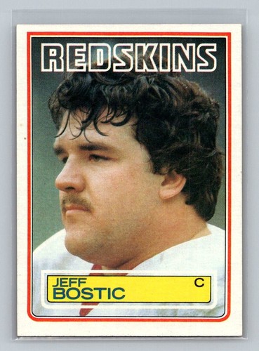 1983 NFL Topps Jeff Bostic #187 Washington Redskins 83-TFBC | eBay
