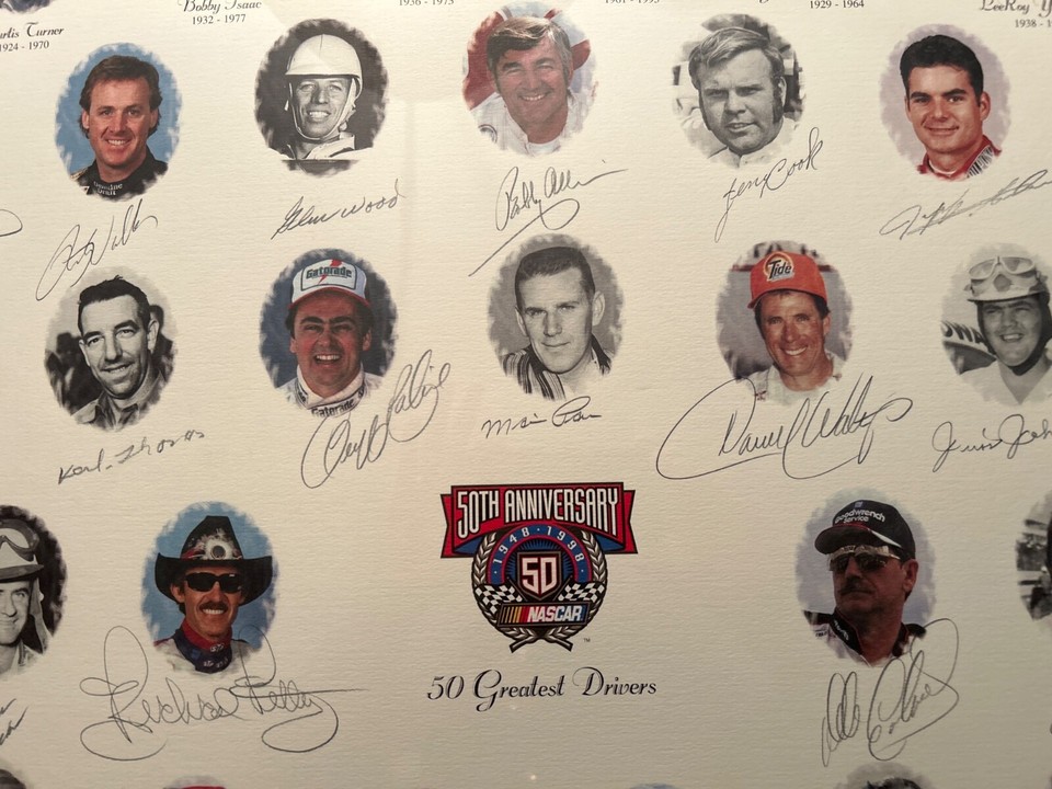 NASCAR 50 Greatest Drivers 35 Autographs Litho Sponsor Version ...