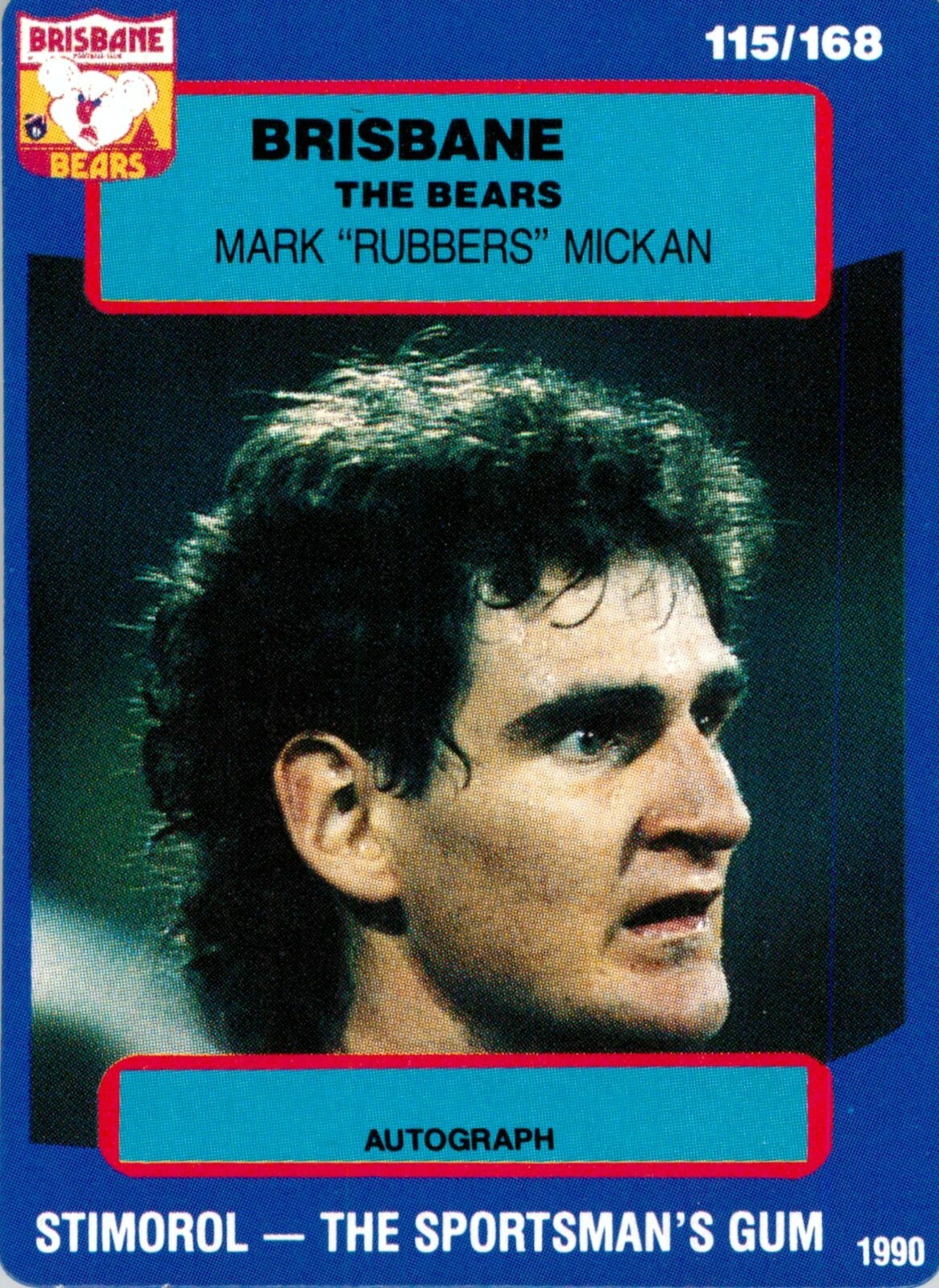 1990 BRISBANE BEARS AFL Card MARK MICKAN Scanlens Lions | eBay Australia