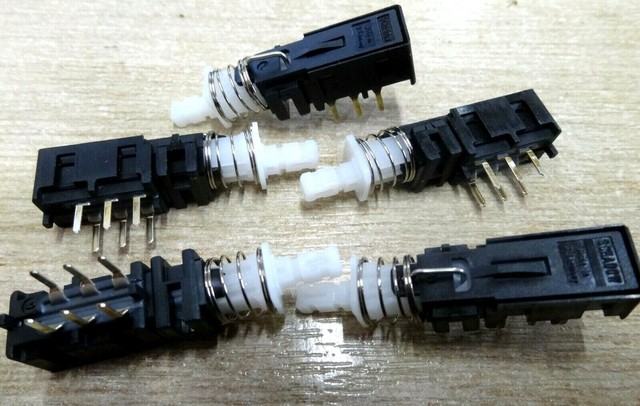 5x ITT Schadow DPDT Push Button Switch Foxn-2u-ee F2uee-01b for sale ...