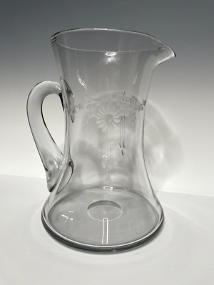 Glass Transparent Pitcher Sunflower Medium Size Sturdy | eBay