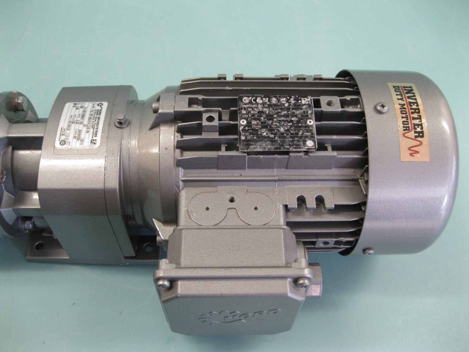 1" Unibloc PD-300 SS Rotary Lobe Pump Nord Gear Reducer 1.5 HP Motor ...