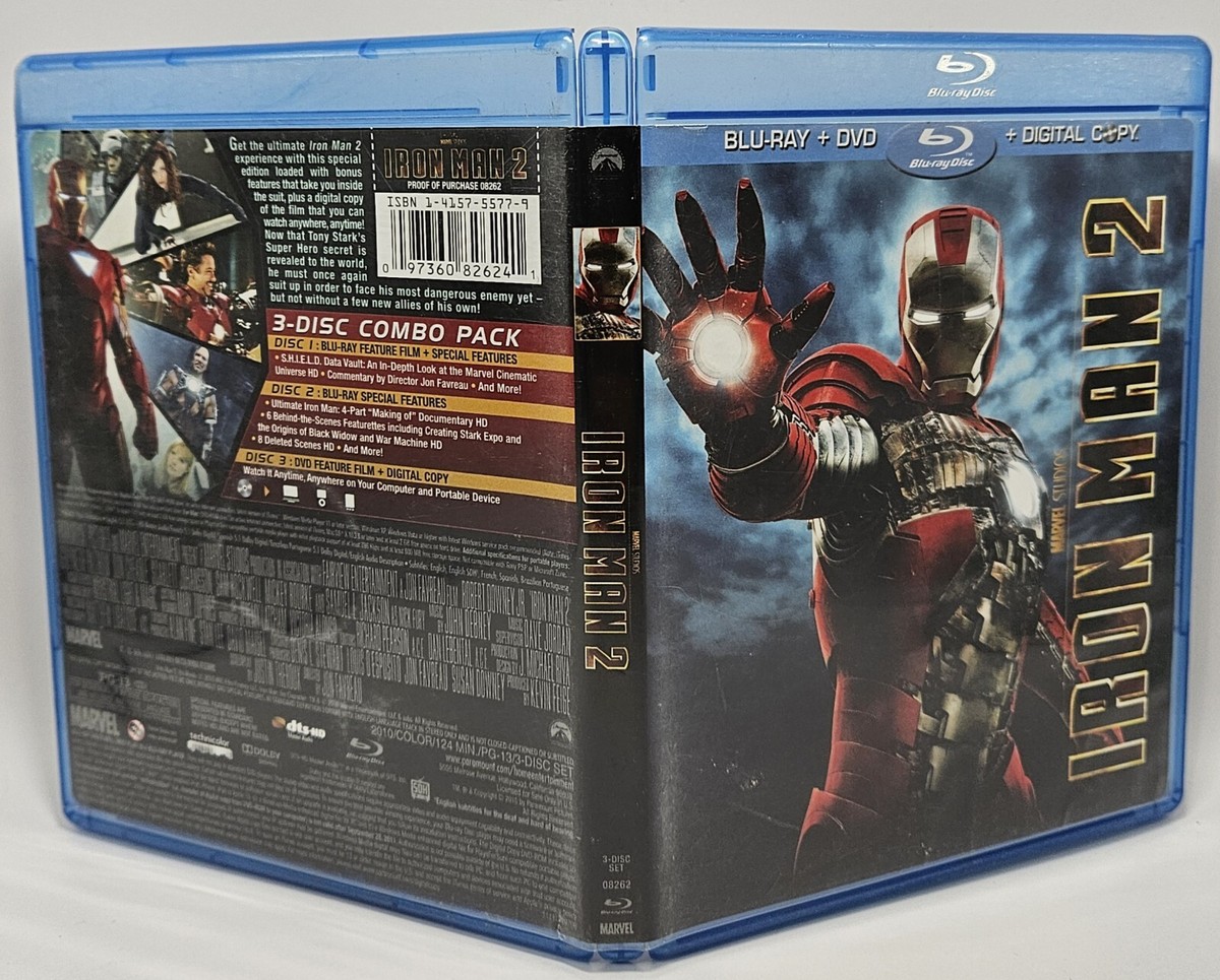 Iron Man 2 3disc Bluray Dvd Digital Copy Iron Man 3 (Blu Ray/DVD,