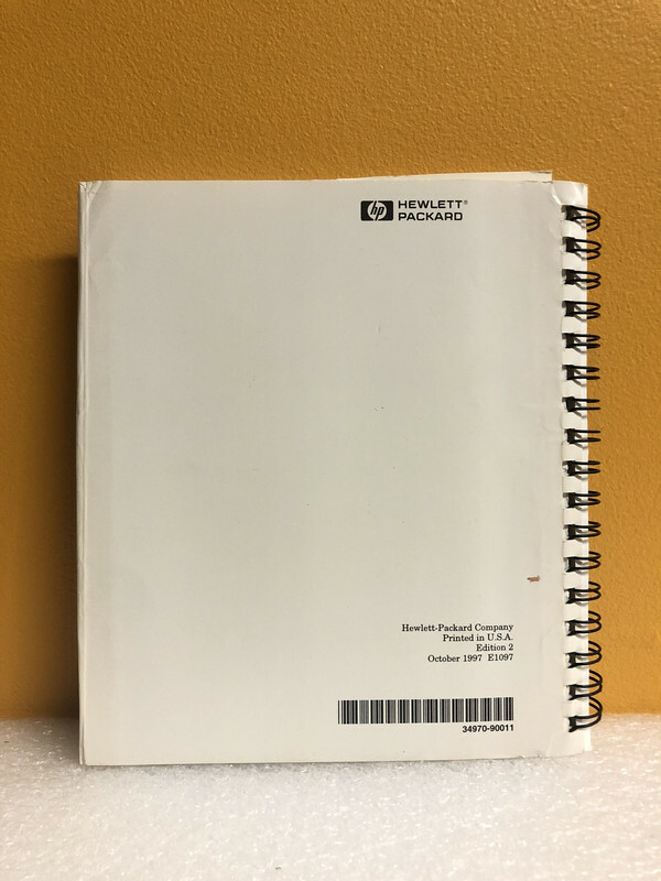 HP 34970-90011 34970A Data Acquisition/Switch Unit Service Guide | eBay