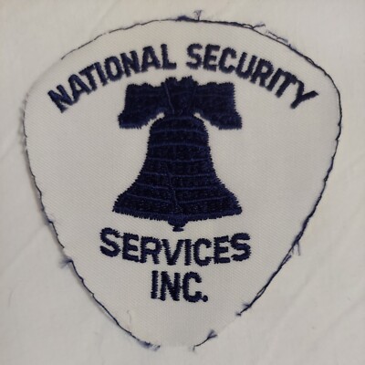 National Security Services Inc. Embroidered Patch Work Uniform Sew-On Vintage | eBay