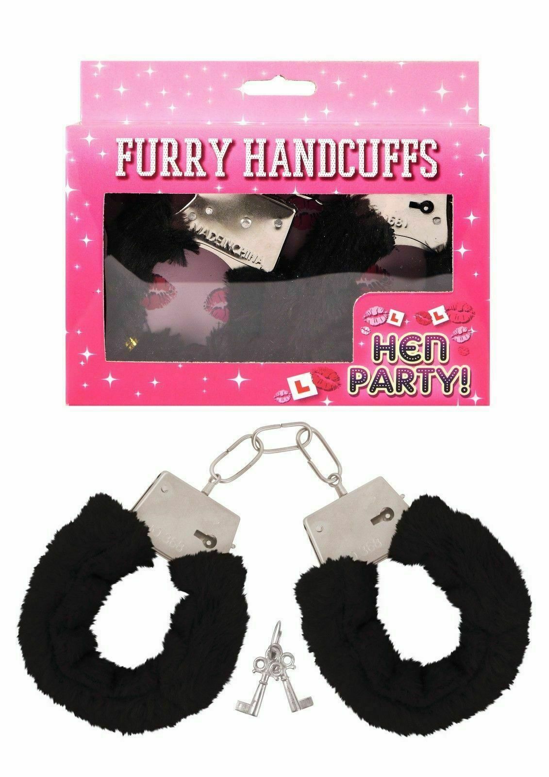 Fluffy Red Black Pink Handcuffs Fancy Dress Sexy Role Play Night Toy ...