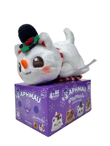 Aphmau MeeMeows Christmas Snowman Cat 6" Plush Holiday Limited Edition ...