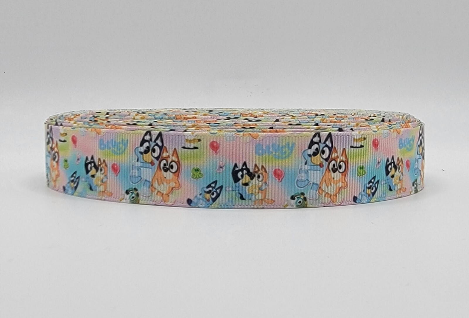 Bluey - Pink & Blue Grosgrain Ribbon 7/8" By the yard NEW | eBay