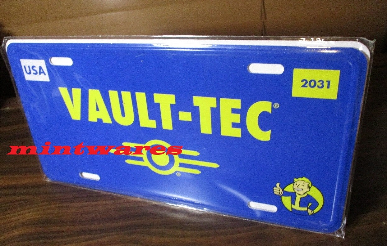 Fallout 3 4 76 New Vegas Vault-Tec Aluminum License Plate Sold Out ...