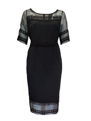 Marina Rinaldi Women's Black Diabase Sheath Dress NWT | eBay