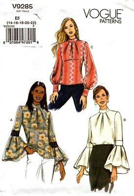 Vogue Sewing Pattern 9285 V9285 Misses Wrap Tops 14-22 NEW | eBay Australia