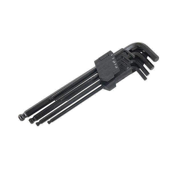 9 METRIC LONG BALL POINT END ALLAN ALAN ALLEN ALEN HEX KEY TOOL SET ...