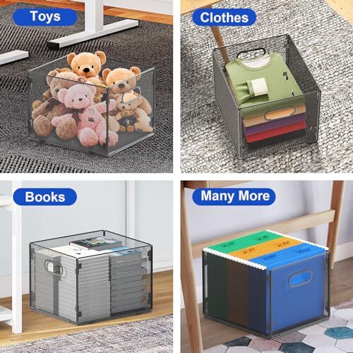 Hanging File Organizer, Mesh File Folder Box File Crate File Folder ...