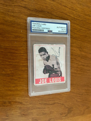 RARE 1948 SIGNED Leaf Boxing Card #48 JOE LOUIS PSA | eBay