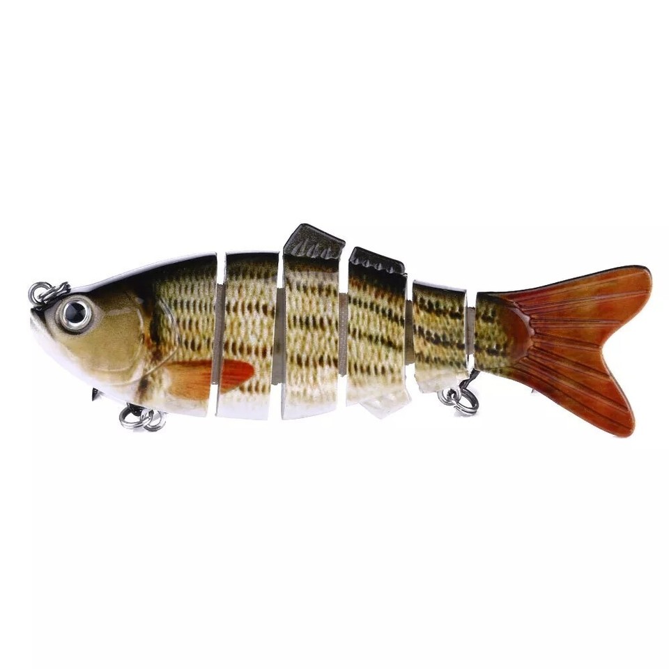 6 Pcs 6-Segment Multi Jointed Fishing Lures w/ Box Fishing Bait ...
