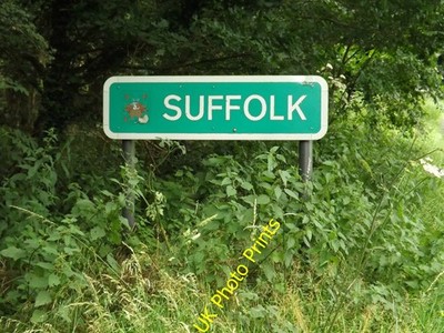 Photo 6x4 Suffolk County Name sign on the B1111 Common Road Smallworth ...