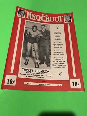 The Knockout Boxing Wrestling Magazine November 11, 1939 Turkey ...