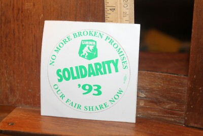 Vintage Coal Mining Decal Sticker UMWA Solidarity 1993 | eBay