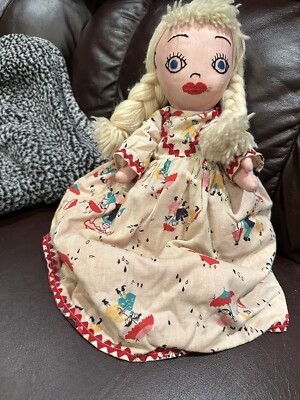 Vintage Two Sided Flip Doll - One Blonde- Awake & One Brunette- Asleep ...