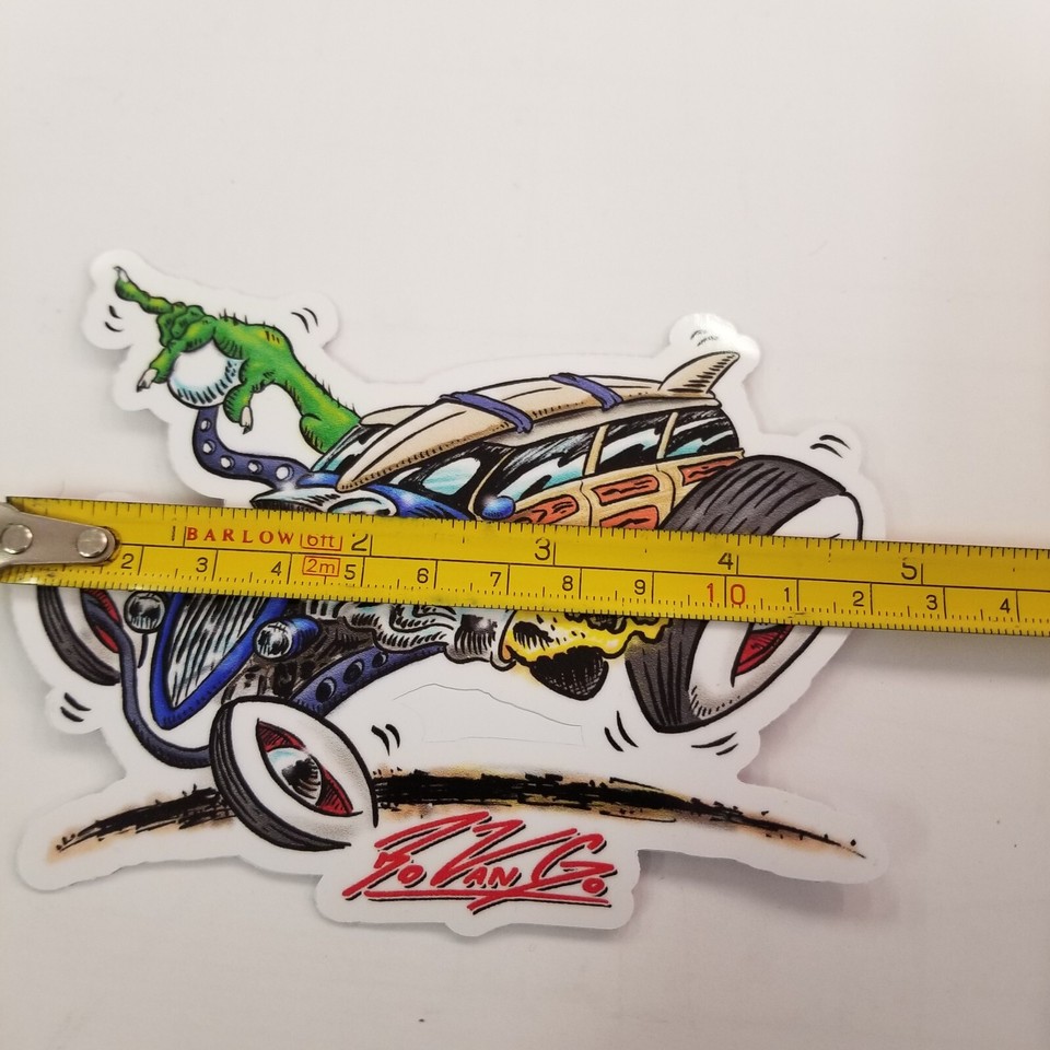 Surf Wagon sticker decal hot rod rat rod vintage look car truck drag ...