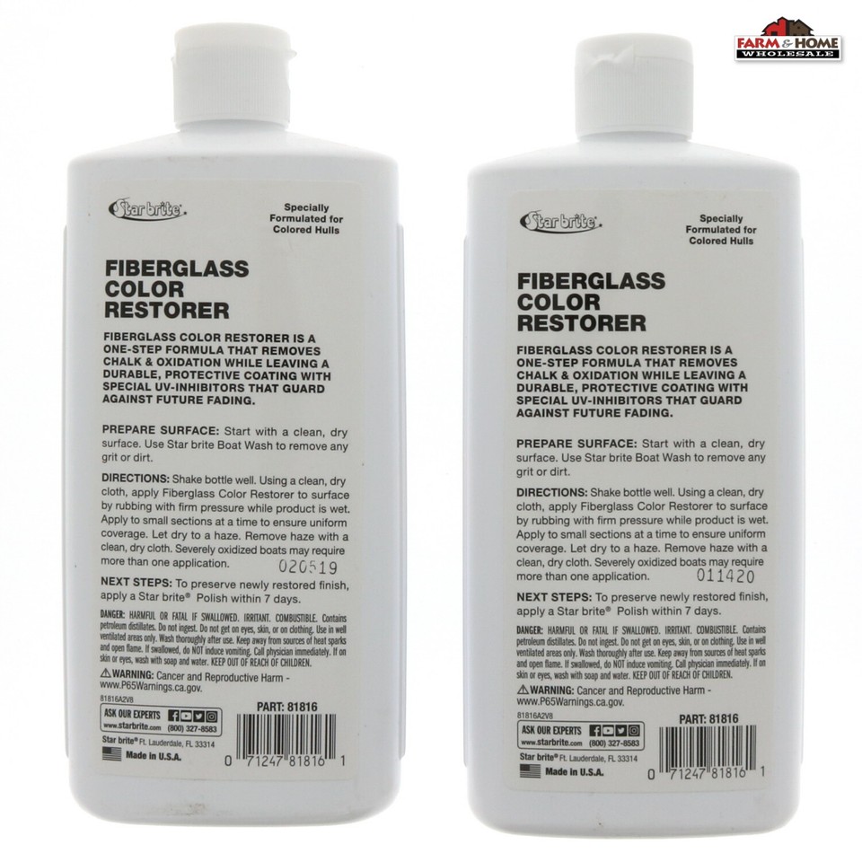 2 Star Brite Marine Polish Fiberglass Color Restorer 16oz ~ New | eBay