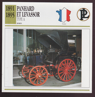 1891-1895 Panhard Et Levassor Type A France Car Photo Spec Sheet Info ...