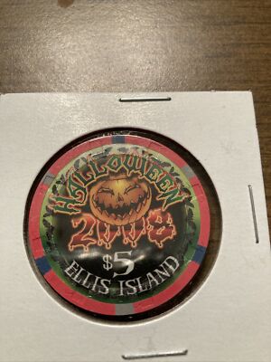 $5 ellis island Halloween 2008 obsolete las vegas nevada casino chip | eBay
