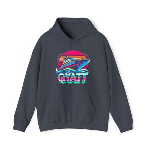 Gyatt Yacht Funny Retro Graphic Hoodie, Sizes S-5XL | eBay