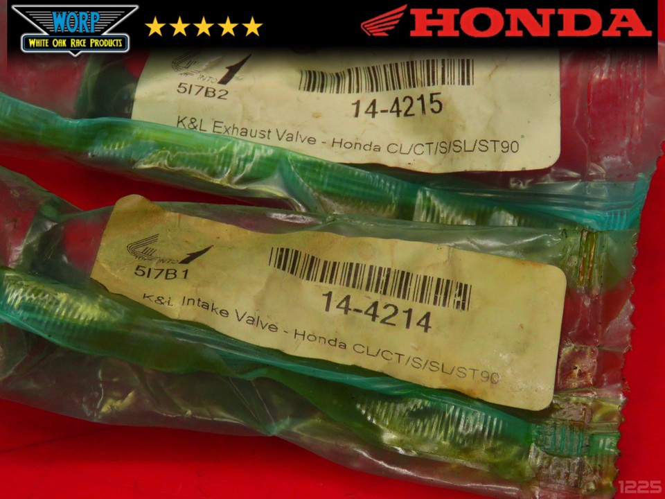 1966-1979 HONDA CT90 TRAIL 90 SL90 CL90 INTAKE EXHAUST VALVES SET ~ K&L ...