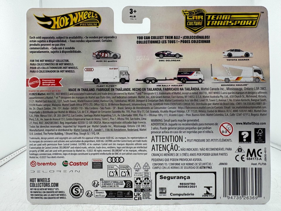 Hot Wheels Team Transport Audi S4 Quattro Fleet Flyer Transport Truck ...